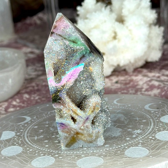 Jewelry | Angel Aura Rainbow Quartz Towers | Poshmark